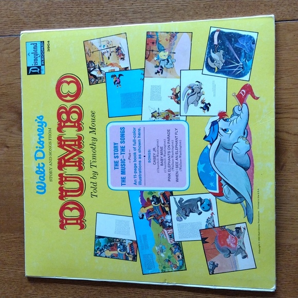Disney | Other | 3 Walt Disney Book Long Playing Records Dumbo Bambi ...